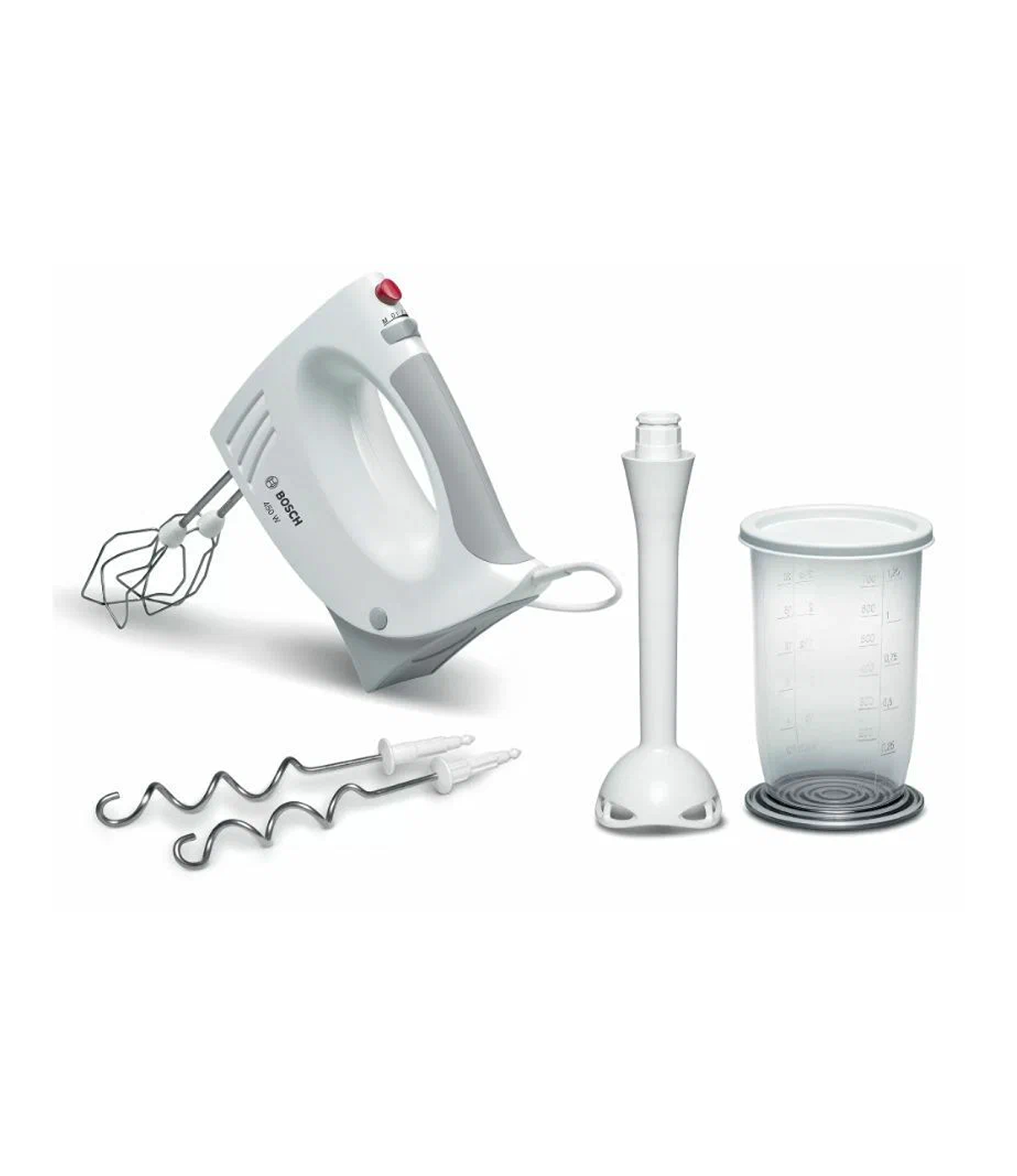 Миксер BOSCH MFQ3540 [ПИ] мощность 450Вт, 5 скоростей, белый.