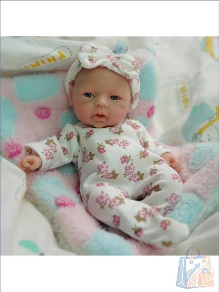 Мини-куклы Reborn Baby 7 дюймов для девочек, силиконовые младенцы всего тела с аксессуарами