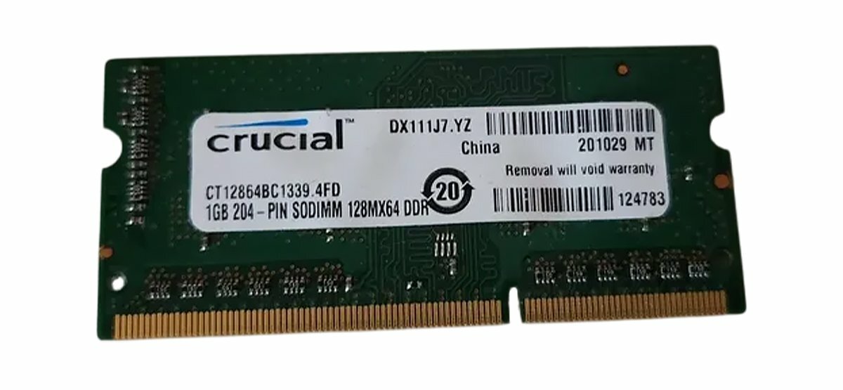 Оперативная память Crucial DDRIII 1Gb CT12864BC1339.4FD