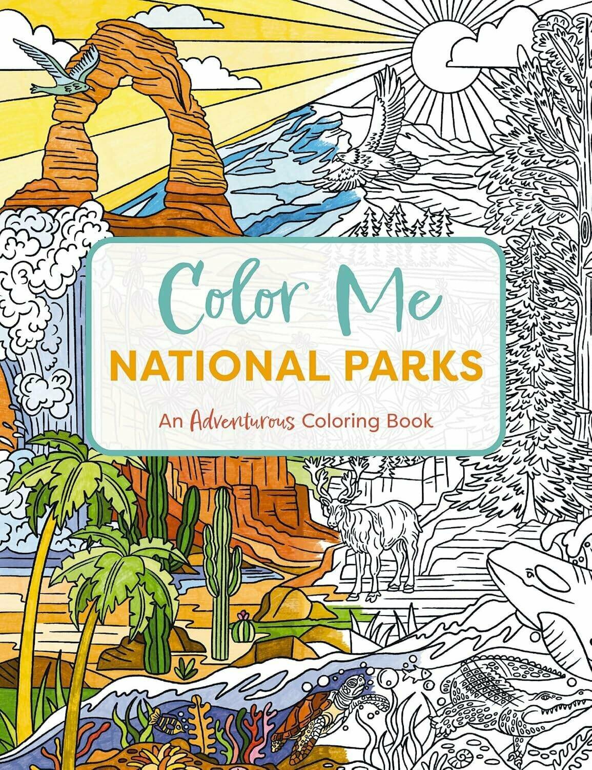 Mill Cider. Color Me National Parks Раскрась меня Национальные парки раскраска /Книги на английском языке