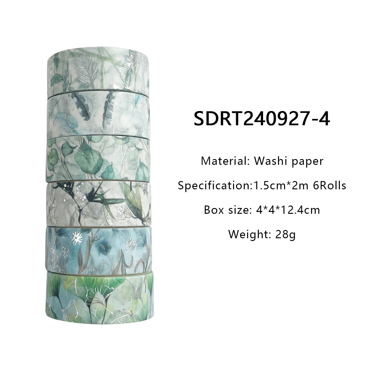 Декоративная золотистая лента для скрапбукинга, 6 рулонов SDRT240927-4
