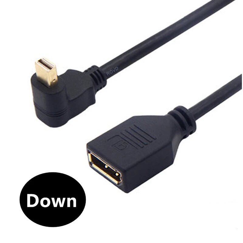 Угловой кабель Mini DisplayPort - DisplayPort 0.3 м Down