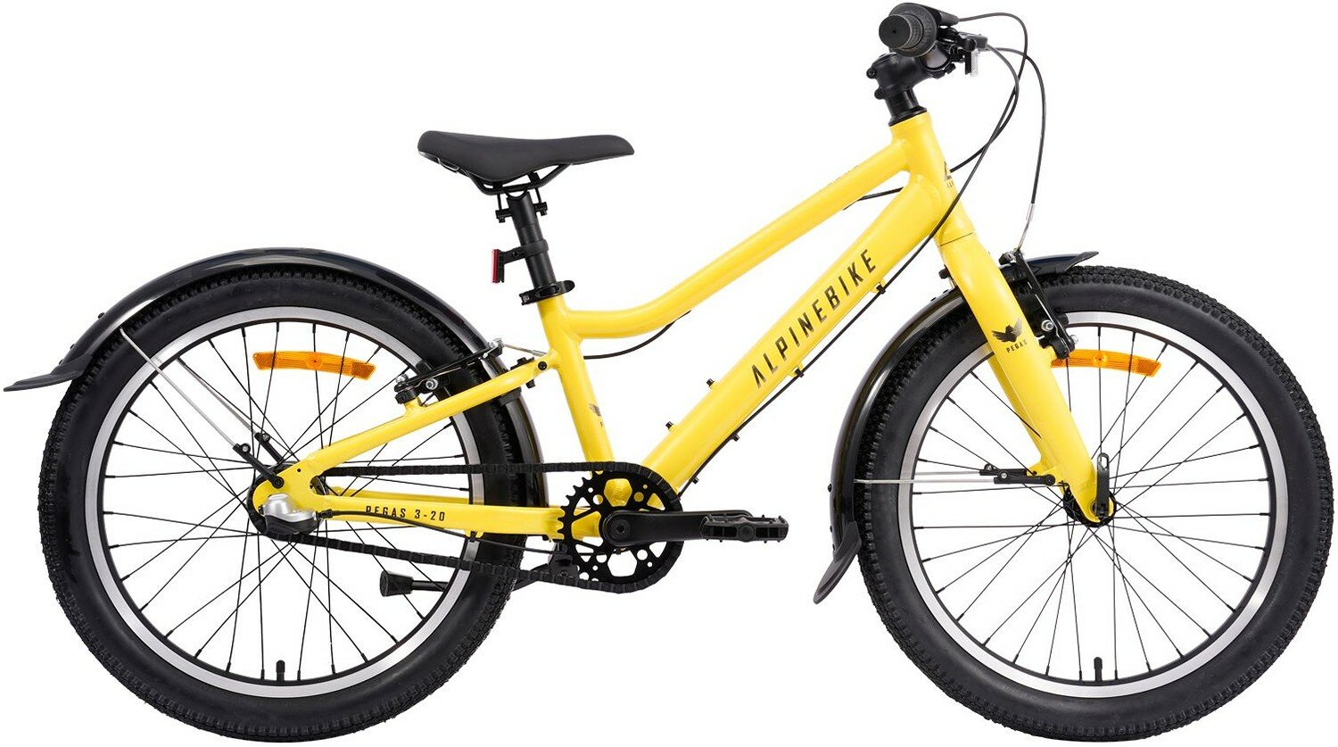 Велосипед Alpinebike Pegas 3-20 (2026) (110-130 см), желтый
