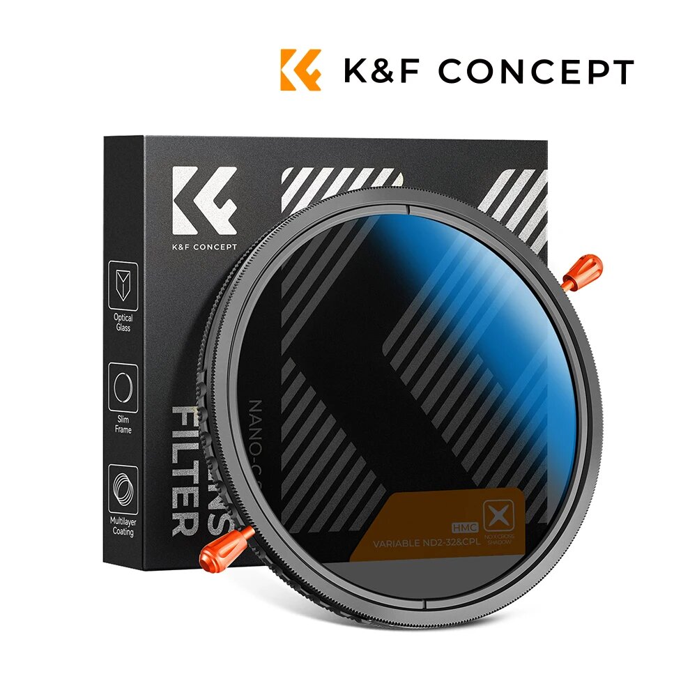 K&F CONCEPT Nano-C ND2-32&CPL 2-в-1 фильтр для объективов 37-82 мм 67mm