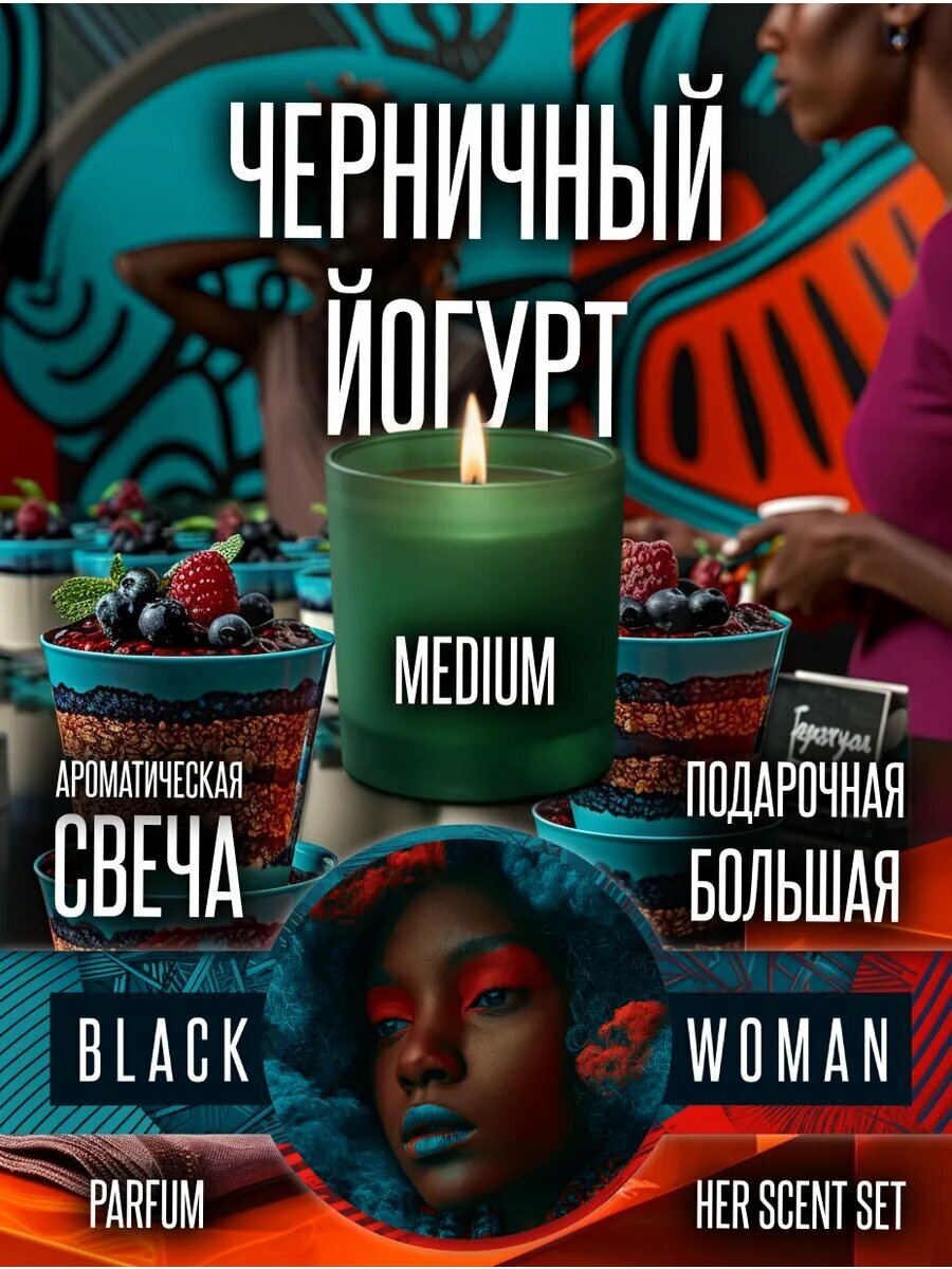 Свечи ароматические формовые черничный йогурт