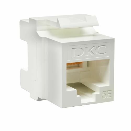 Модуль кейстоун, keystone rj45 cat5e неэкр180 градусов белый