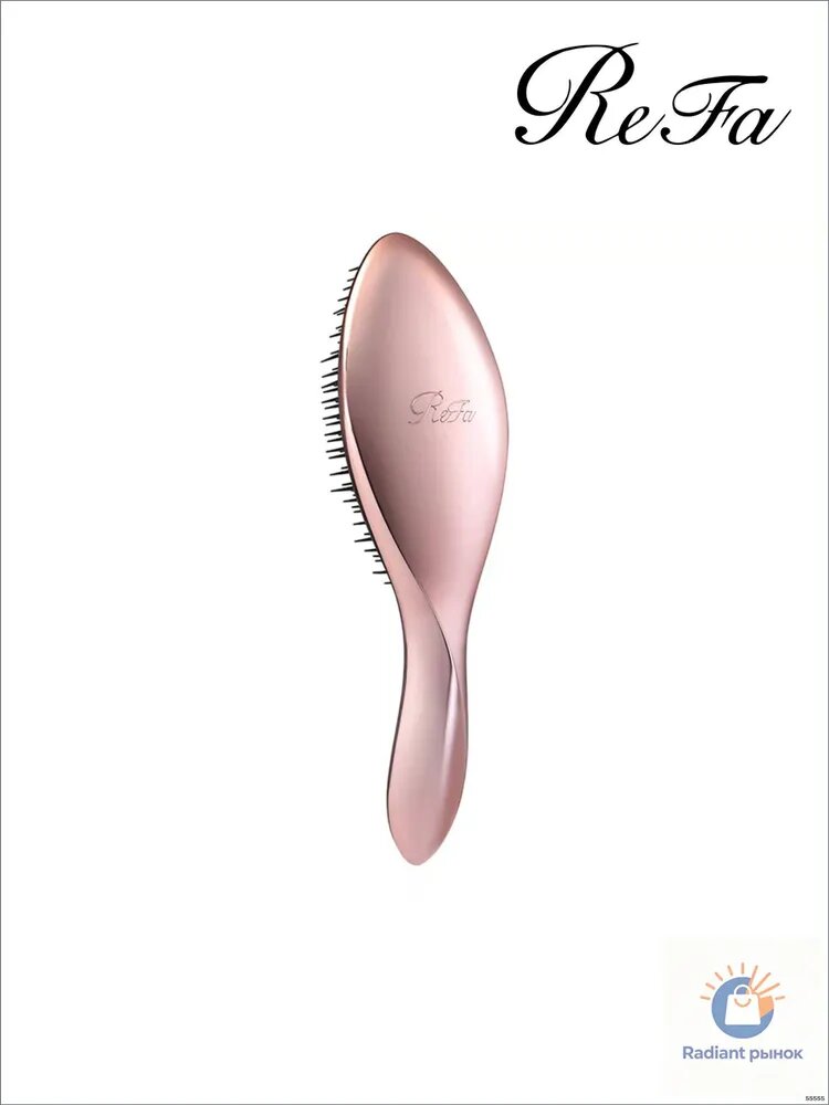 Массажная антистатическая расческа ReFa AILE BRUSH для влажной и сухой укладки, серебристая