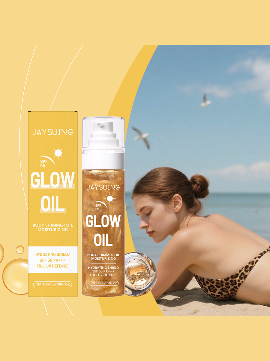 Масло для солнцезащитный с кокосовым блеском SPF 50 водостойкое Питает увлажняющий Защитное масло с кокосовым блеском