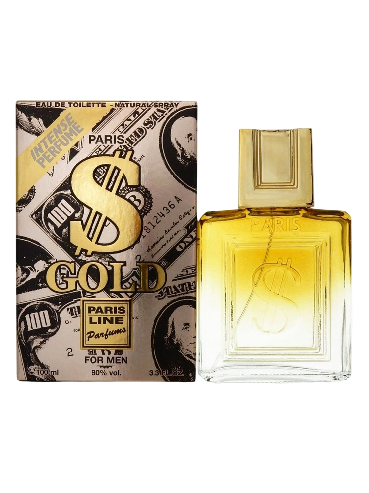 Пари Лайн Парфамс Доллар Голд мужская туалетная вода 100 мл, Paris Line Parfums