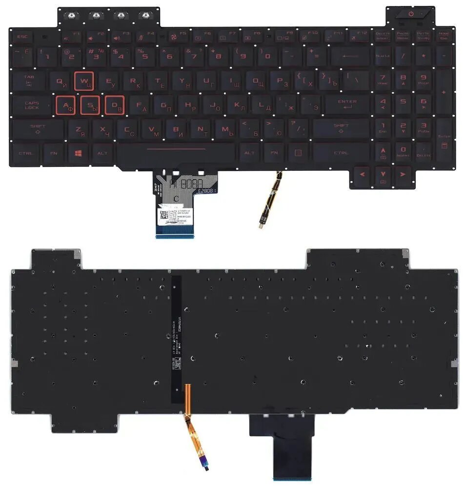 Новая клавиатура для ASUS TUF Gaming FX505 FX505G FX505GD FX505GE FX505GM С Красный подсветкой (Not RGB)