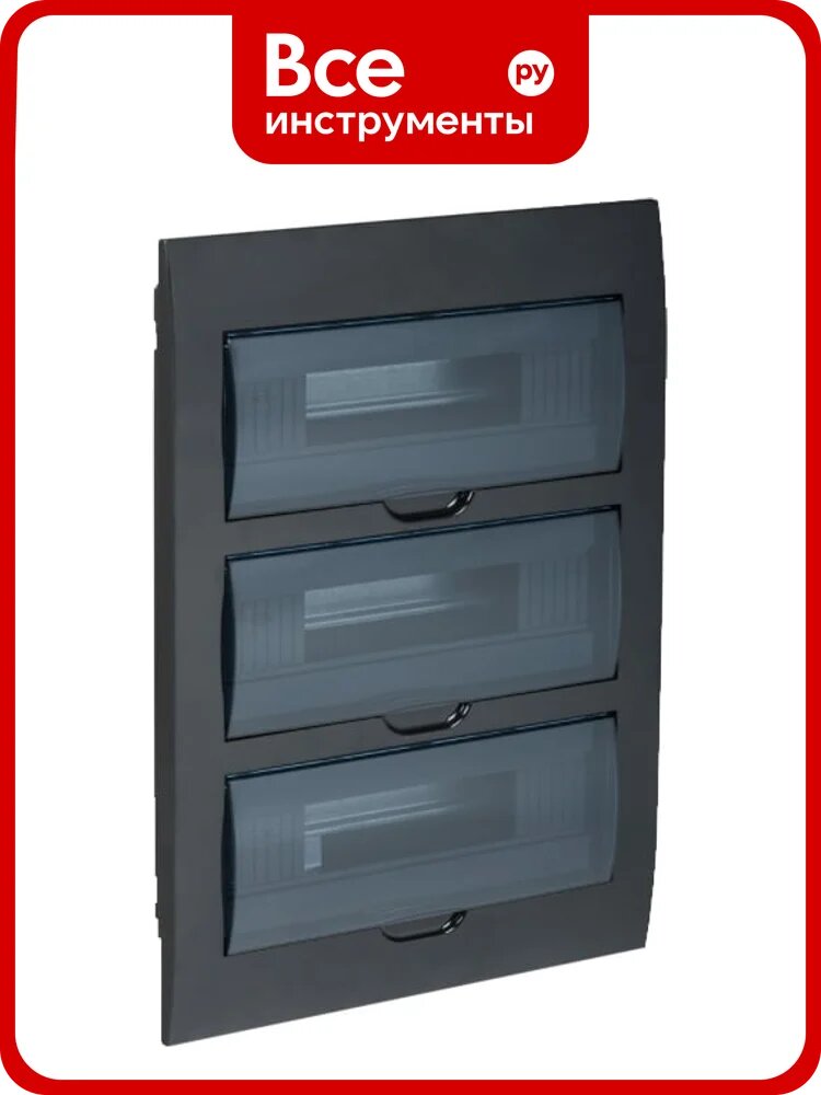Корпус IEK KREPTA 3 ЩРВ-П-36 IP41, черный, пластиковый MKP12-V-36-41-K02