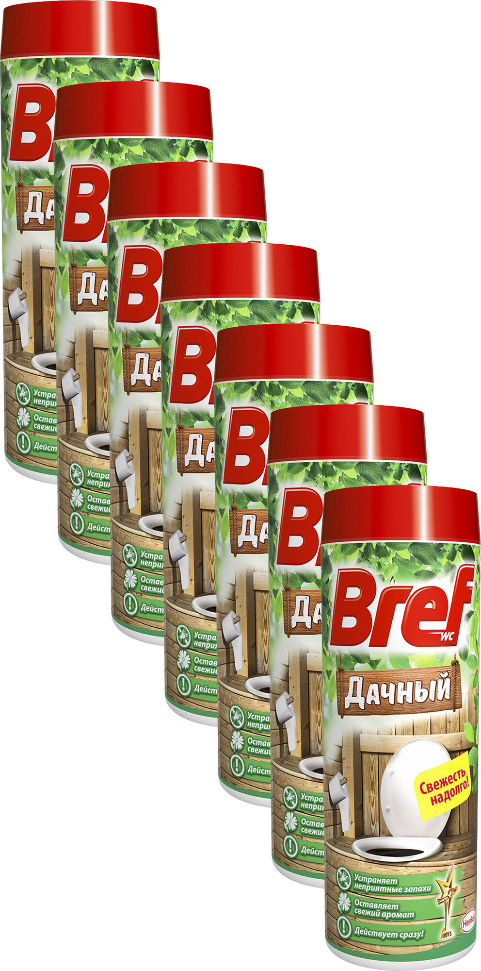 Чистящее средство Bref WC Дачный дезодорирующее для туалета 450 г, комплект: 7 упаковок по 450 г