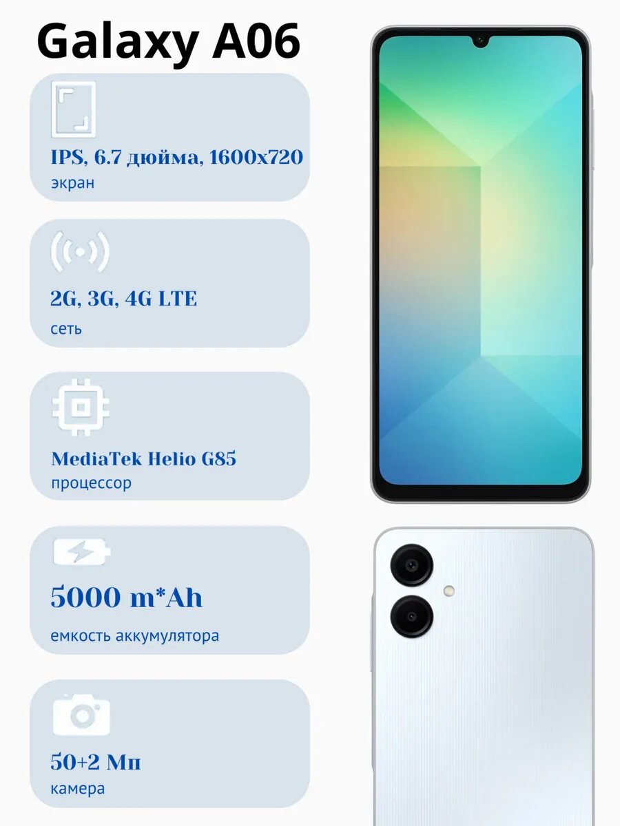 Galaxy A06 6/128Gb Ростест (EAC)