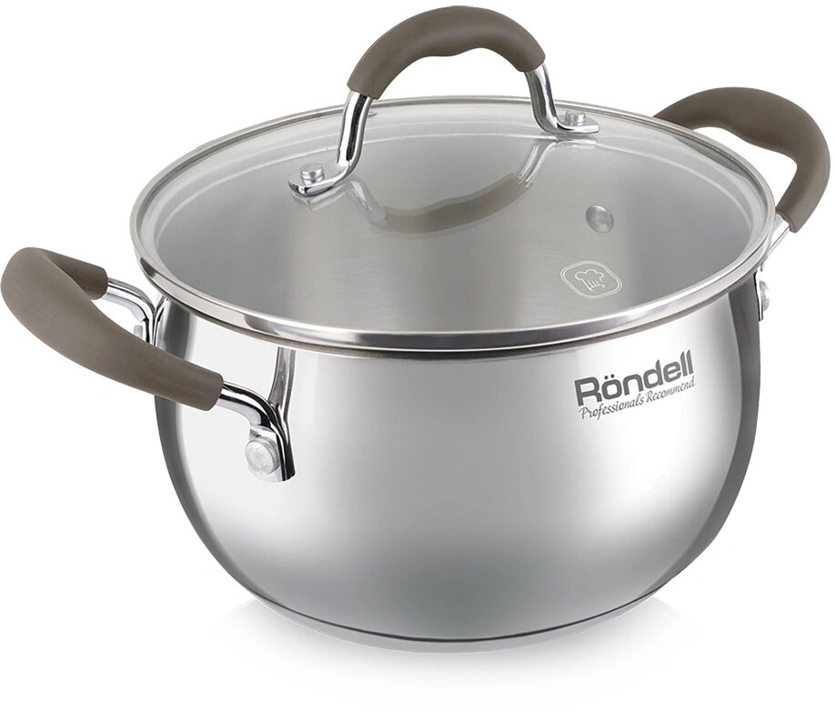Кастрюля Rondell Konzept RDS-1229 3.3л. d=20см (с крышкой) стальной
