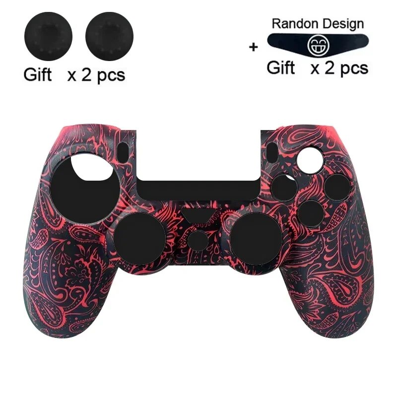 DATA FROG Силиконовый чехол для контроллера PS4 Pro Slim ACC03 Красный, red