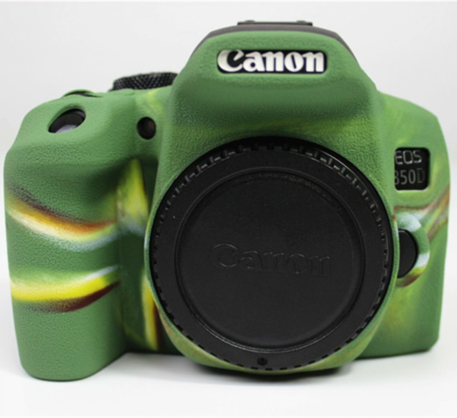 Защитный силиконовый чехол MyPads Antiurto для Canon EOS 850D с антибактериальным покрытием хаки