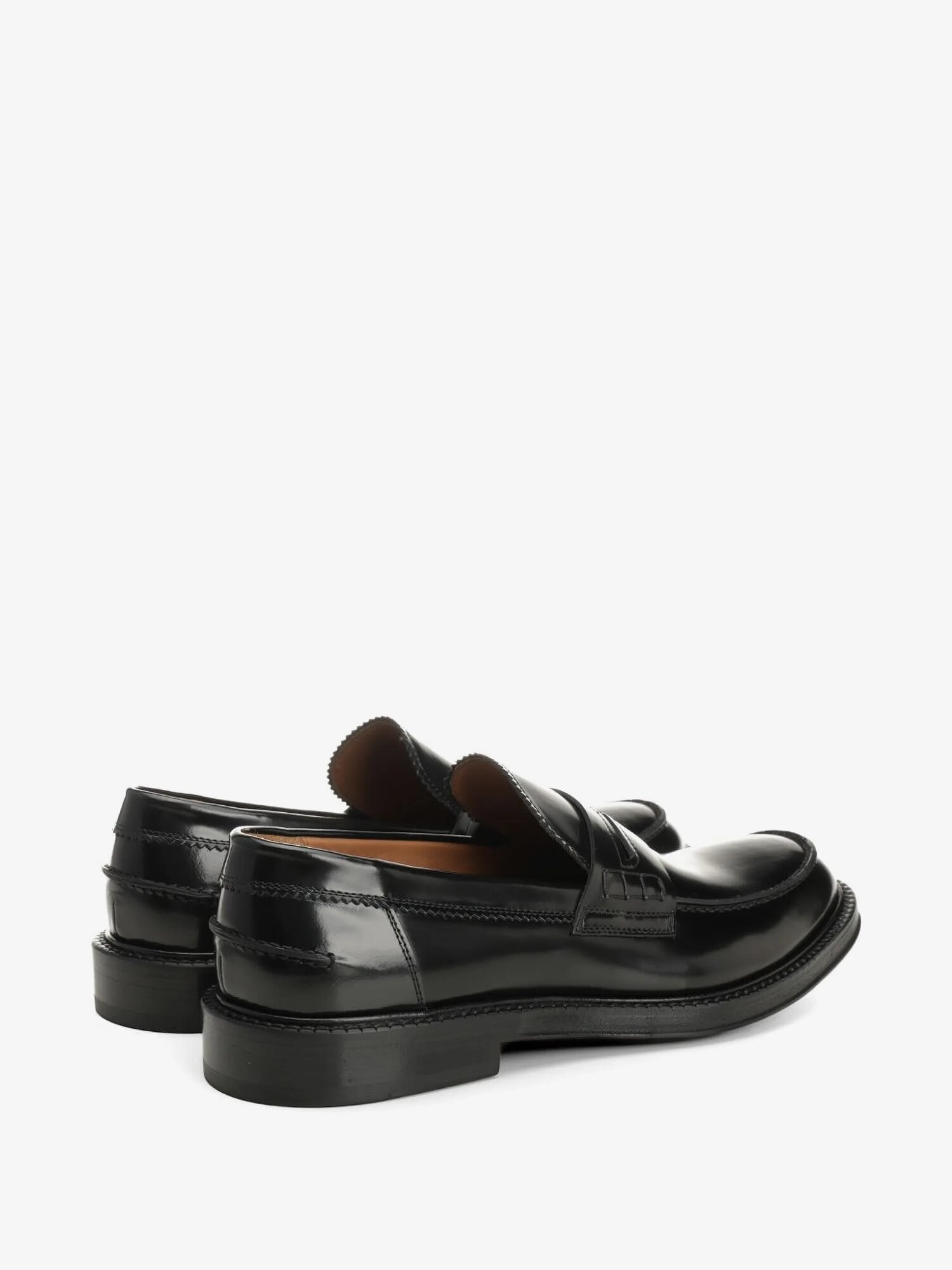 Лоферы Corvari Brushed-leather loafers, размер 45, черный — фото 1