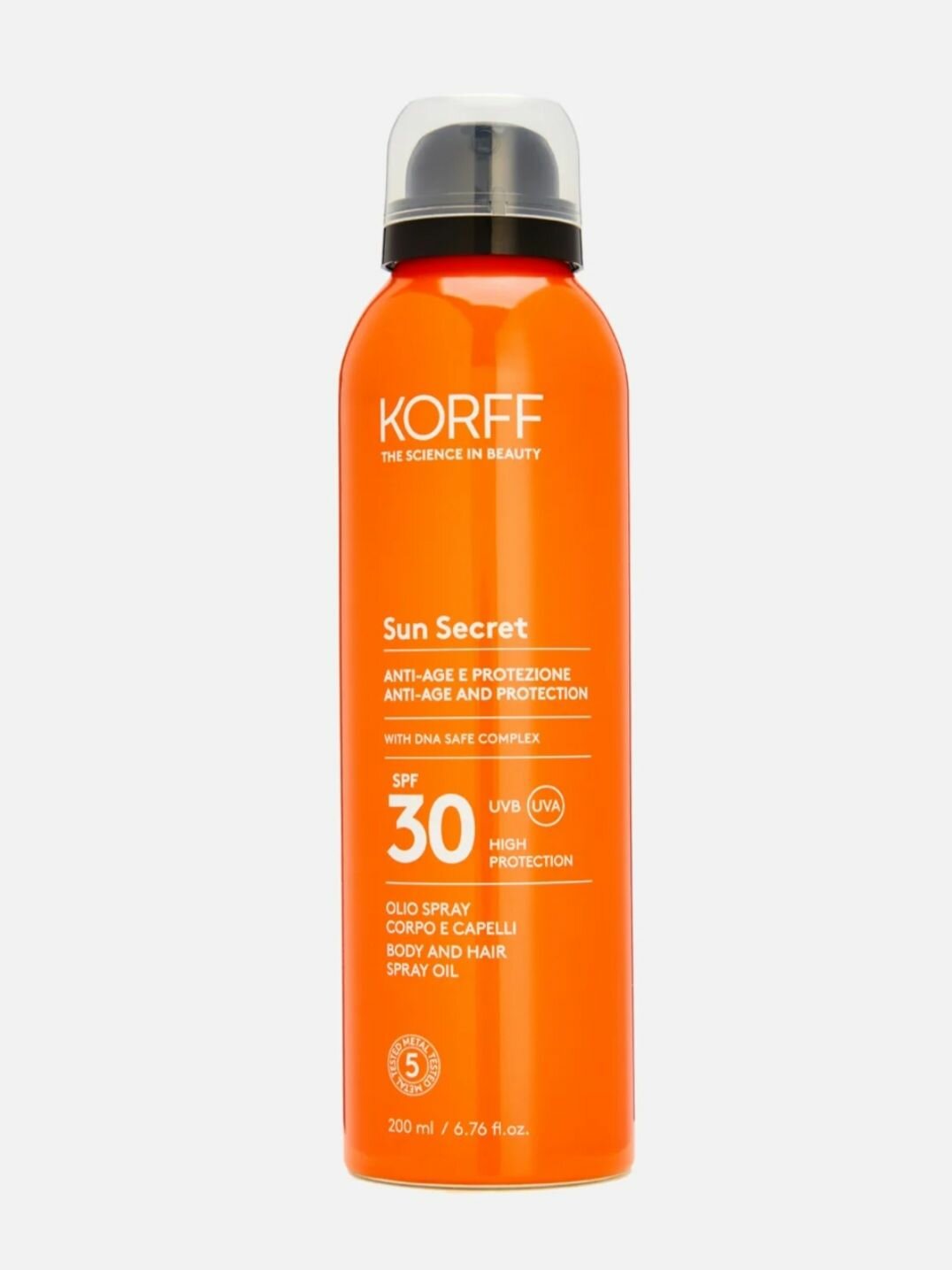 Солнцезащитное масло-спрей для тела и волос spf 30 KORFF sun secret