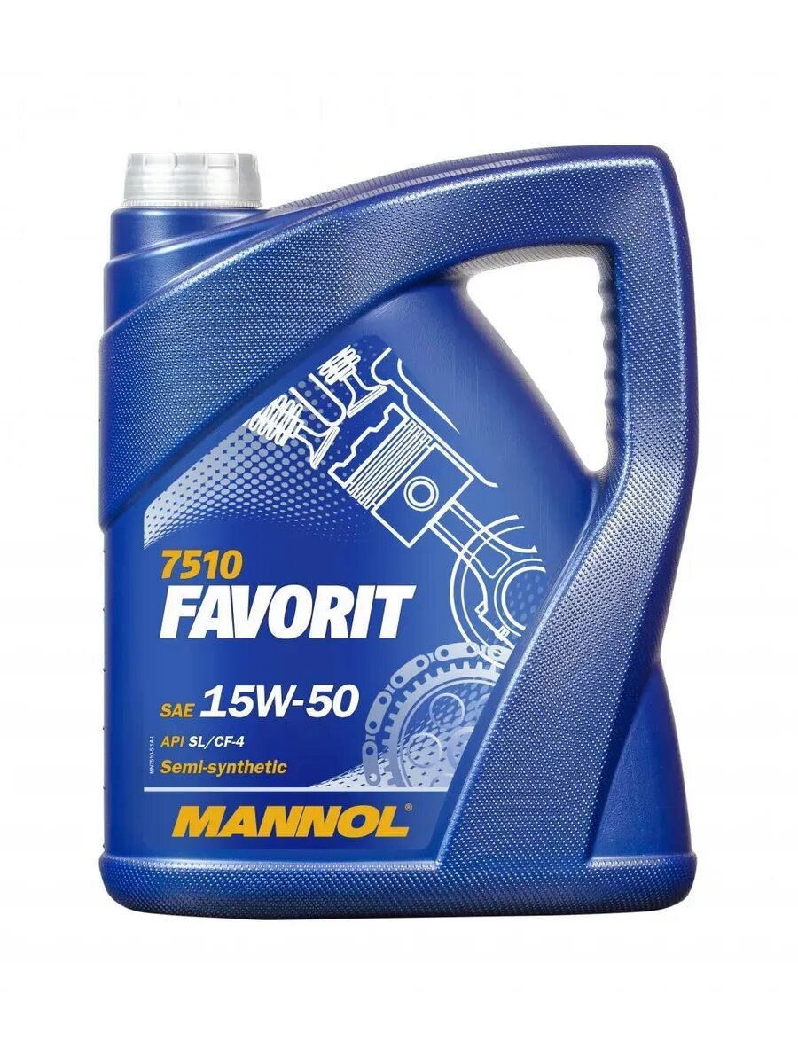 MANNOL Favorit 15W-50 7510 Полусинтетическое 5 л