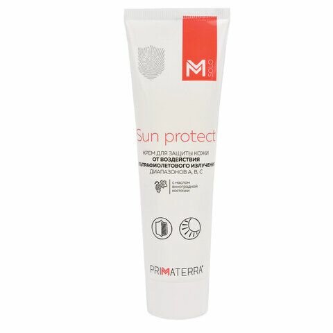 Крем защитный 100 мл, M SOLO SUN PROTECT, от УФ-излучения диапазонов А, В, С, универсальный