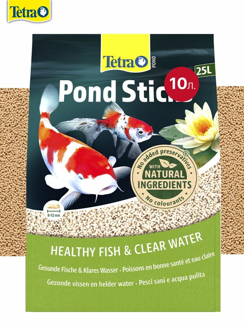 Tetra Pond Sticks 25л корм для прудовых рыб плавающие палочки