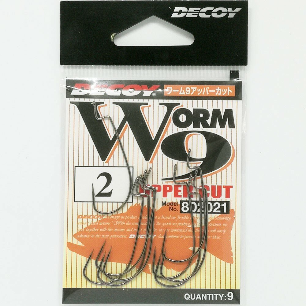 Крючок Decoy офсетный Worm 9 #2 (9 шт.)