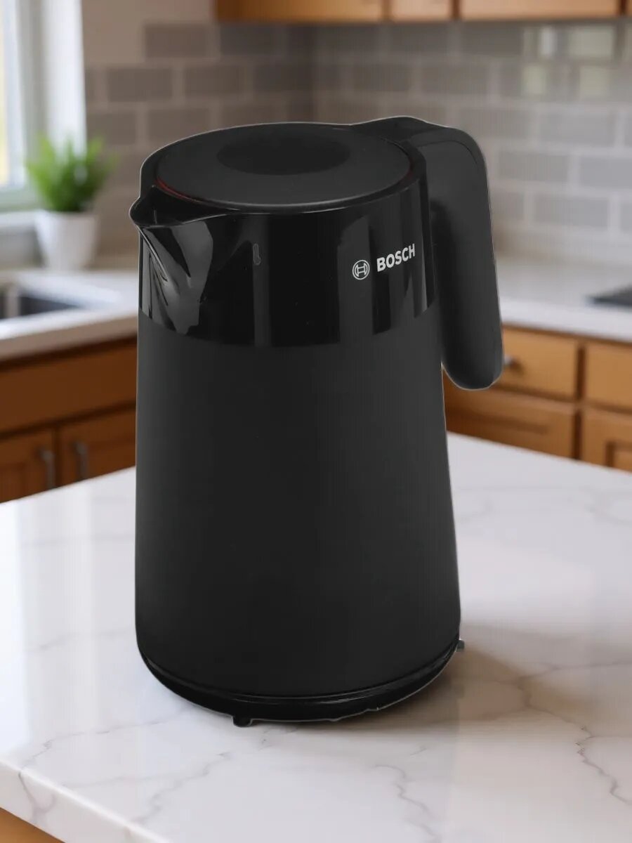 Электрический чайник Bosch TWK2M163, пластик, чёрный, 2400Вт