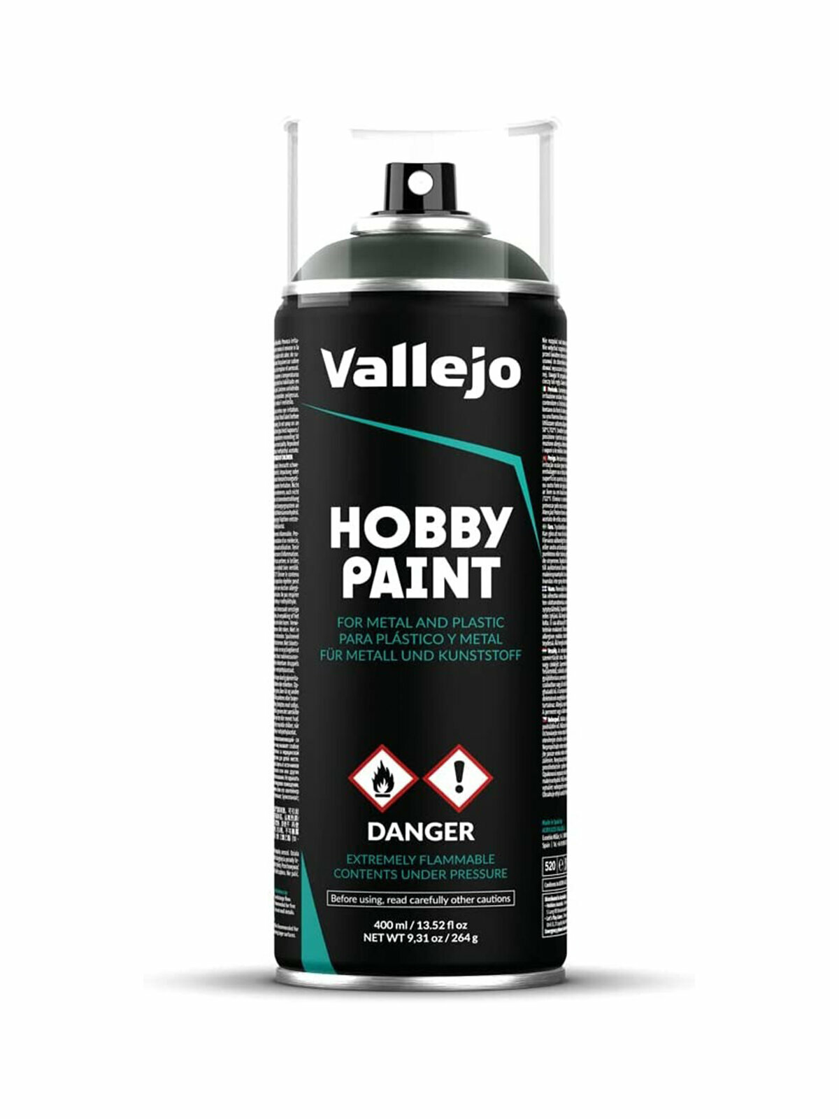 Аэрозольная грунтовка Vallejo серии Aerosol - Dark Green 28026, 400 мл