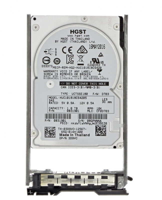 Жесткий диск Dell 03D9VC 1,8TB 10000 SAS 2,5" HHD