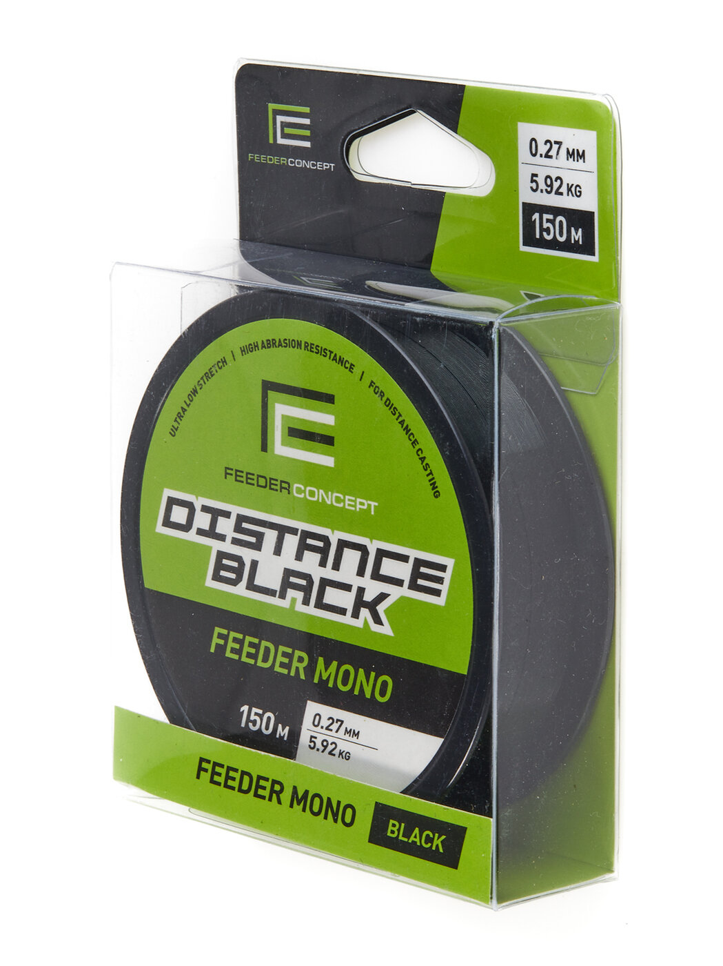 Леска монофильная FEEDER CONCEPT DISTANCE BLACK/150м/0,27мм/5,92кг/цвет черный