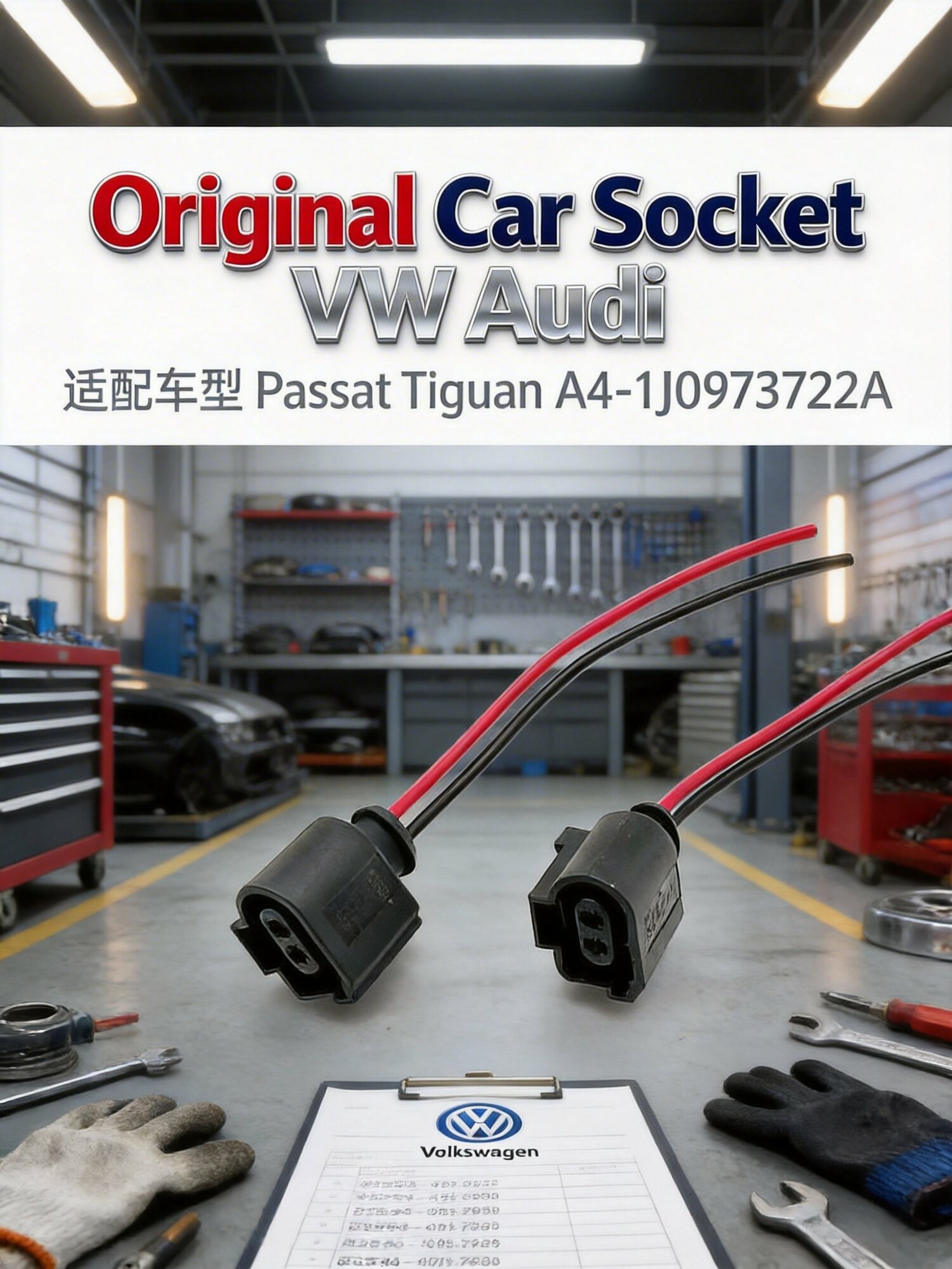Моторчик суппорта с кабельным штекером, подходит для VW Passat Tiguan Audi A4 1J0973722A