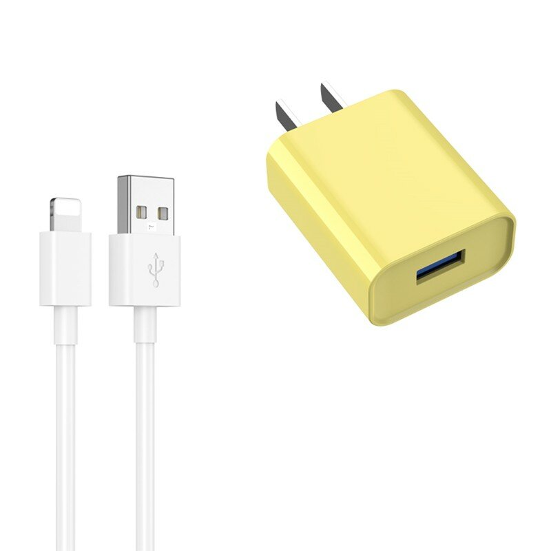 Кабель быстрой зарядки 18 Вт с разъемом Lightning, длина 1.5 м, желтый цвет для iPhone