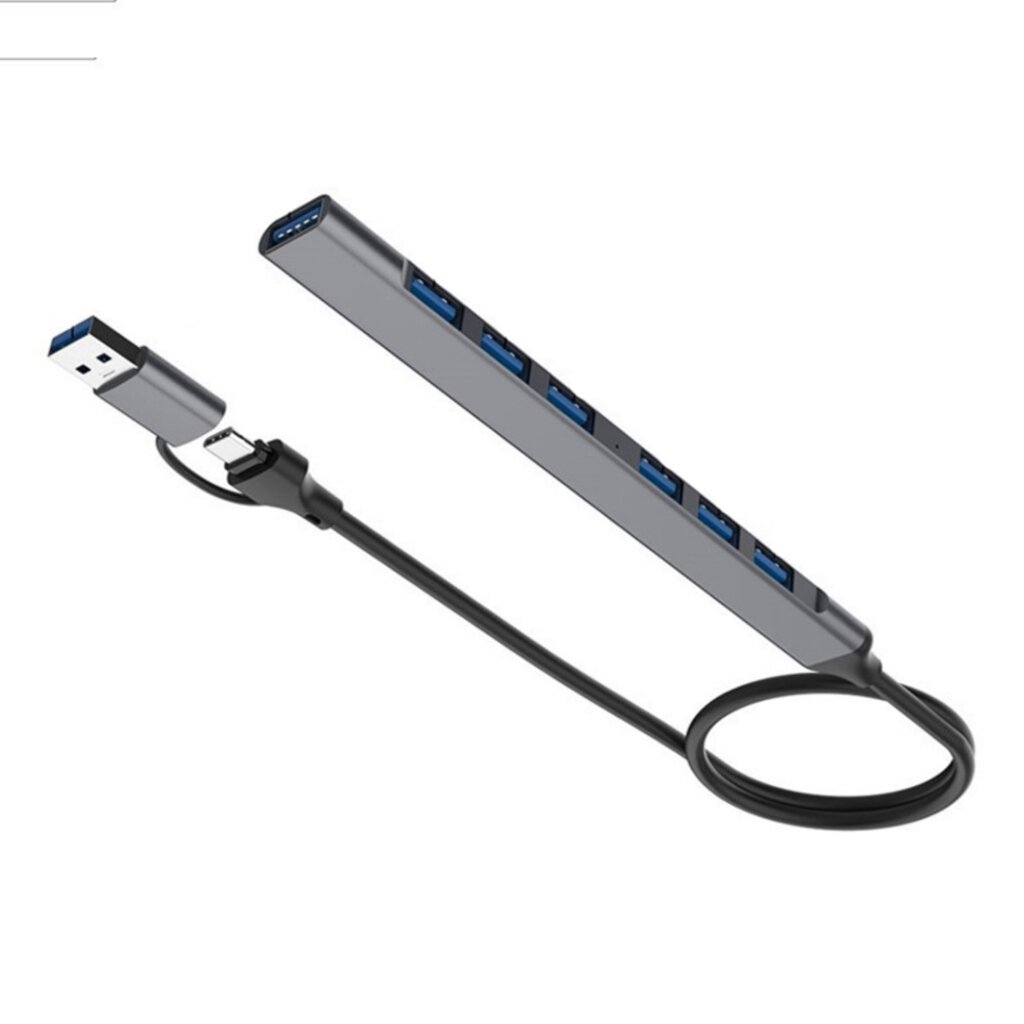USB 4/7 в 1 USB C Адаптер USB C к USB2.0 + USB3.0 док-станция-удлинитель USB