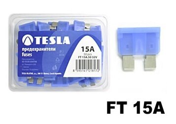 Предохранитель плоский Tesla FT15A 15А 50шт