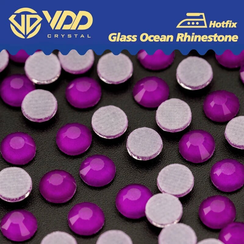 Стразы стеклянные VDD Ocean фиолетовые Hotfix SS6-SS30