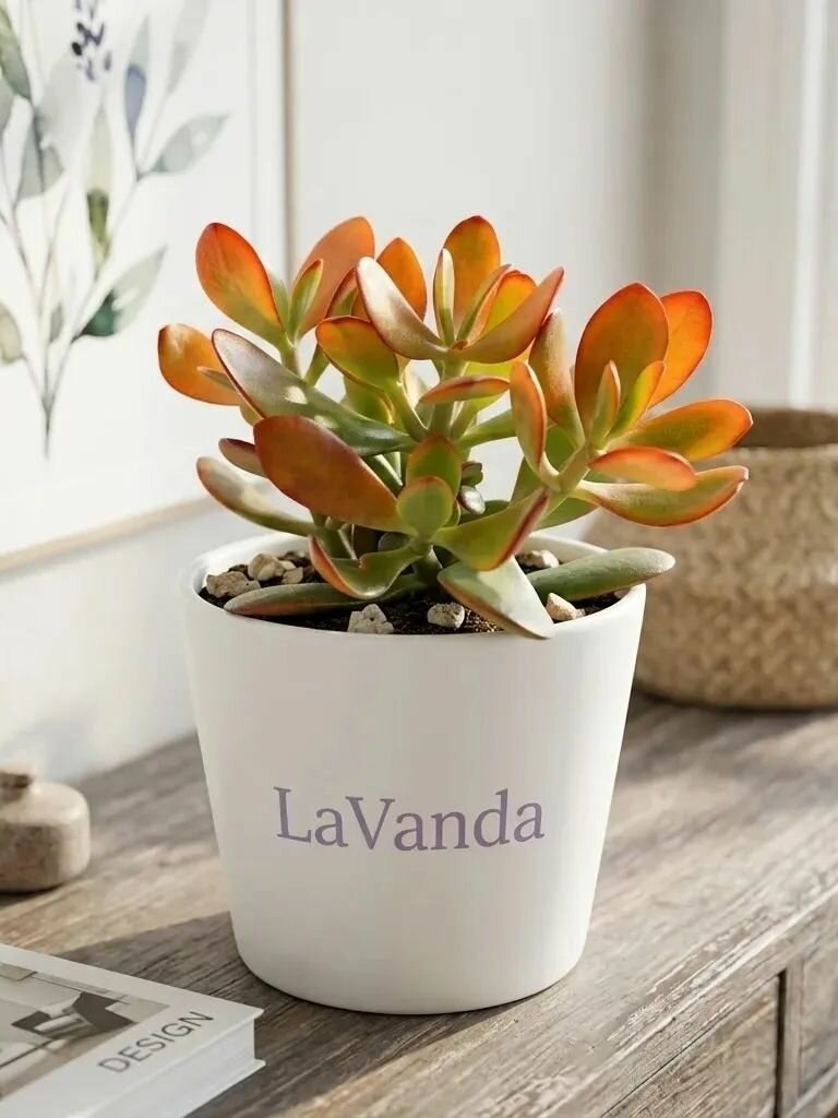 Крассула Овата Сансет (Crassula ovata Sunset) денежное дерево с красным краем