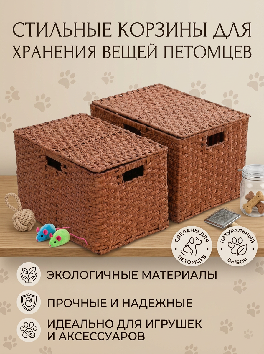 Корзина плетеная натуральная прочная большая длина 41 см, ширина 28 см, высота 26 см.