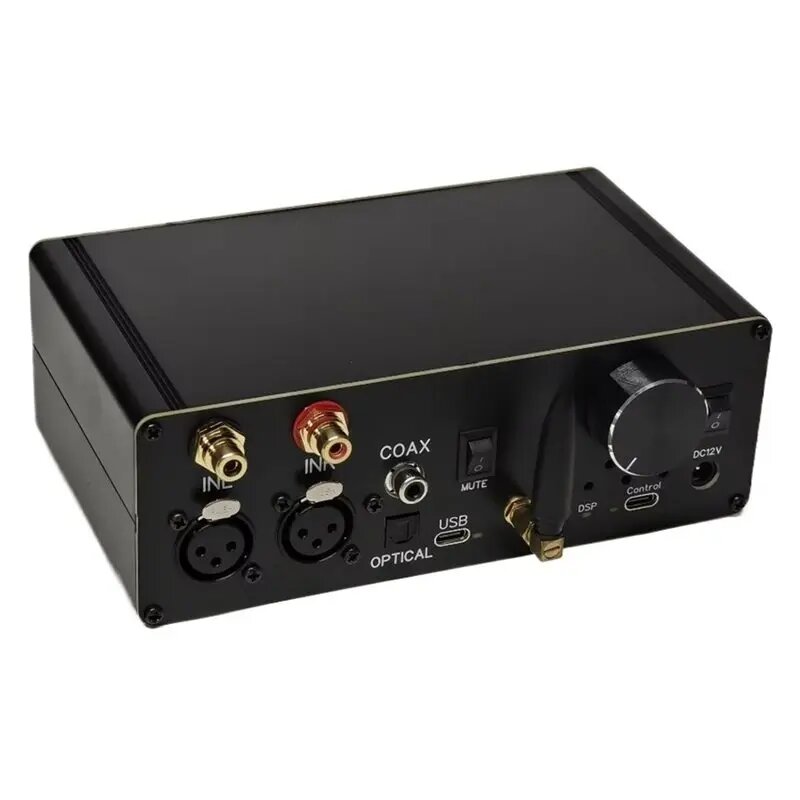 Аудиопроцессор A37T-M26DSP ADAU1452, 2 входа, 6 выходов, USB QCC3084, Bluetooth, для входов RCA/XLR, коаксиальных и оптических сигналов