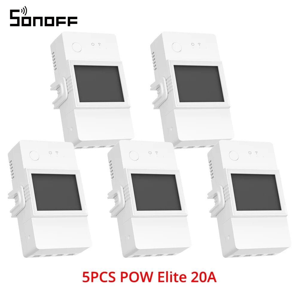 SONOFF POW Elite 20A, комплект 5 шт