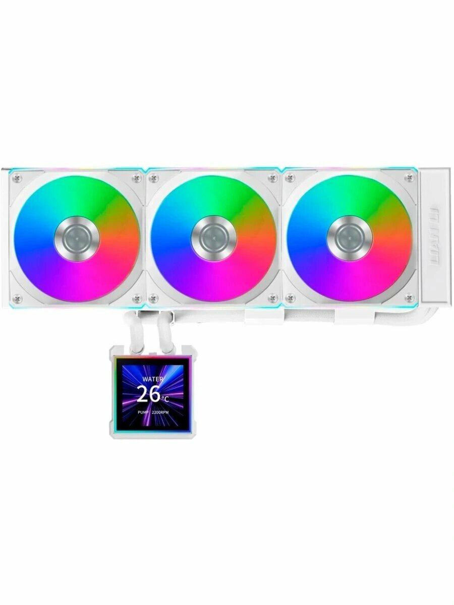 Система водяного охлаждения Lian-Li HydroShift II LCD-S 360CL ARGB Soc-AM5/AM4/1700/1851 белый 4-pin