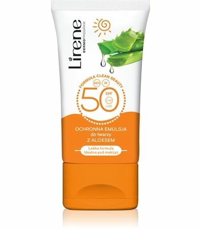 Солнцезащитное средство Lirene Sun Care эмульсия защитная дневная для лица и шеи алоэ вера, 50 мл