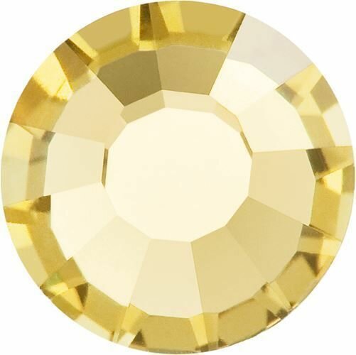 Стразы PRECIOSA Light Topaz клеевые SS30 6,5 мм стекло 10020 темно-желтые в пакете 144 шт 438-11-612 i