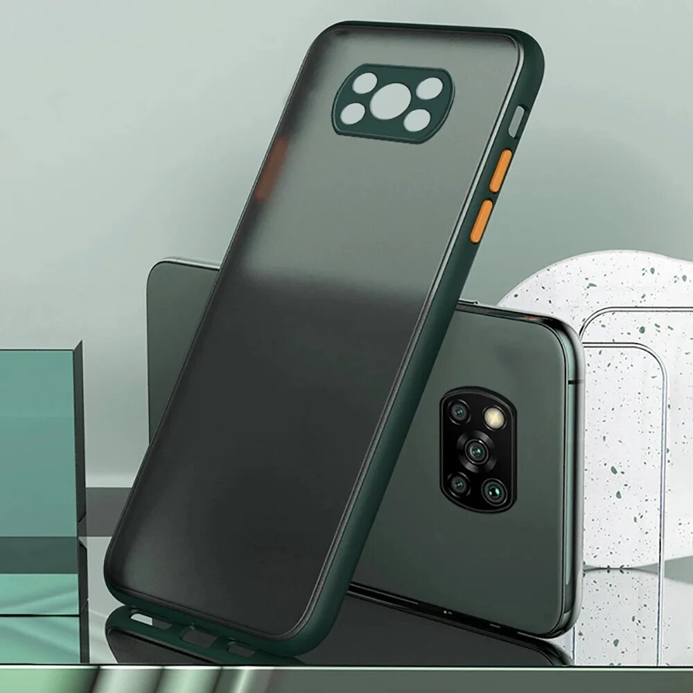 Чехол для POCO X5 Pro 5G, темно-зеленый, матовый