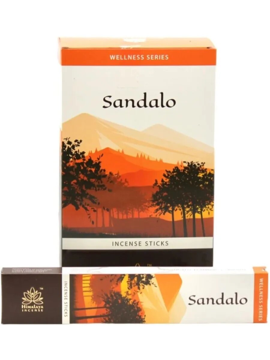 Сандал аромапалочки Хималая Himalaya Wellness Sandalo Incense 2 кор. по 15 шт.