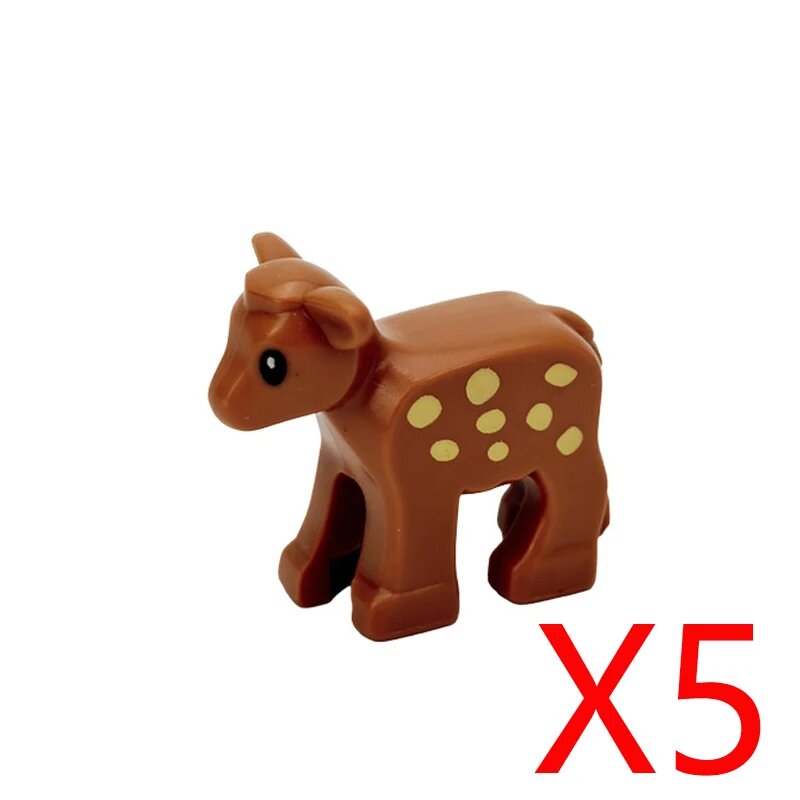 Лесная лань LEGO, коричневая с пятнами, E2-8-14-5PCS
