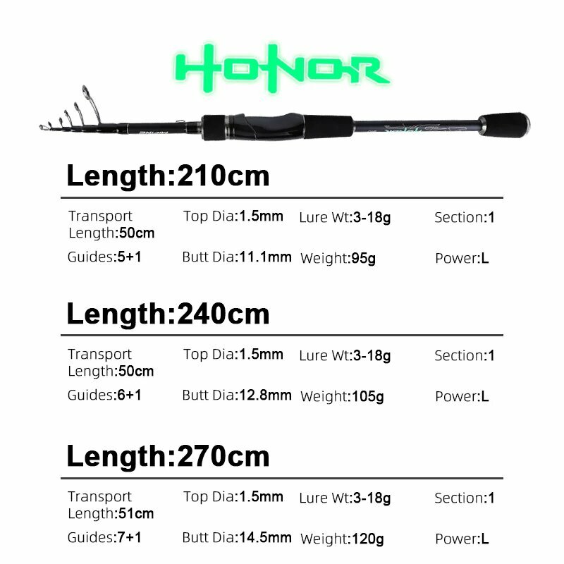 Телескопическая удочка MIFINE HONOR для рокфишинга из углерода 2.1М/2.4М/2.7М 3-18g-L-F, 2.7M