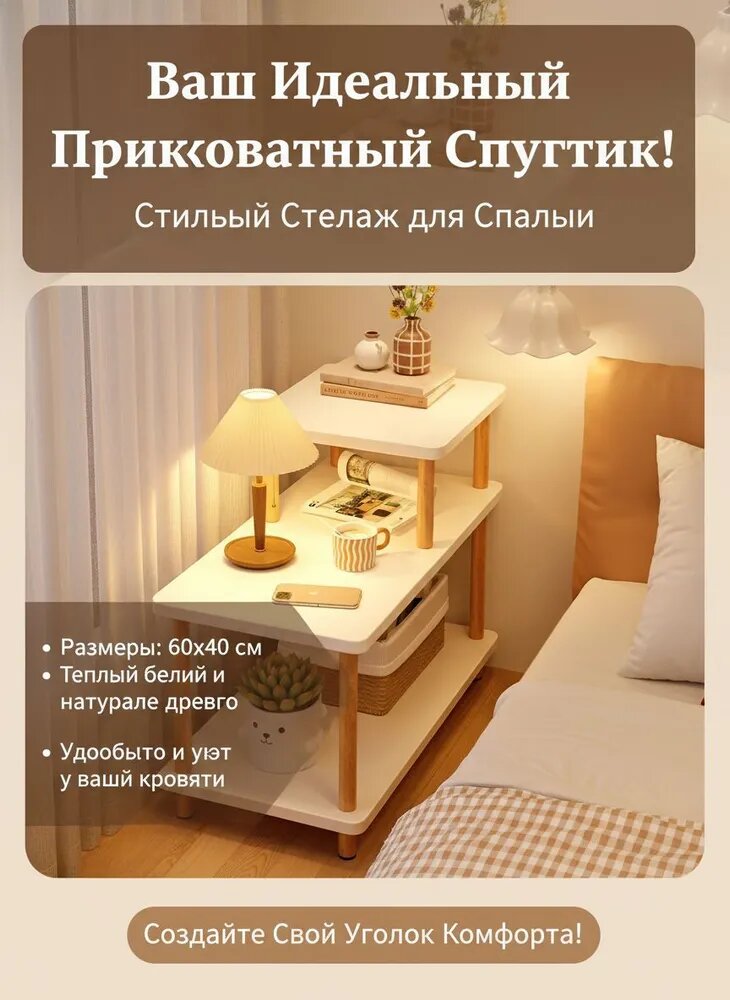 Приставной столик, 40х60х73 см