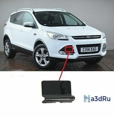 Заглушка переднего бампера буксировочного крюка Ford Kuga, Форд Куга (DV4517A989A)