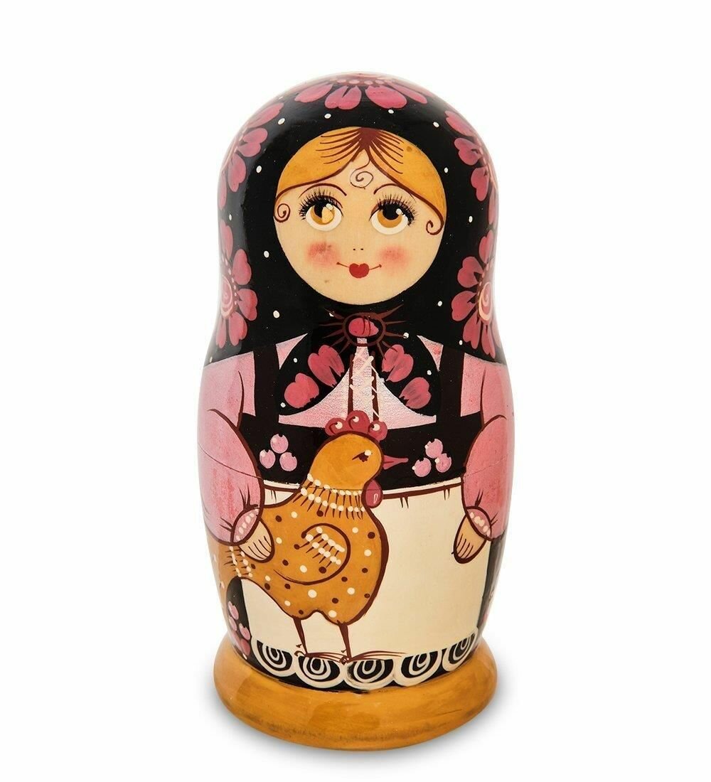 Матрешка 5м "Аннушка с курицей" СП МР-20/9 Народные промыслы Дерево липа, краски, лак