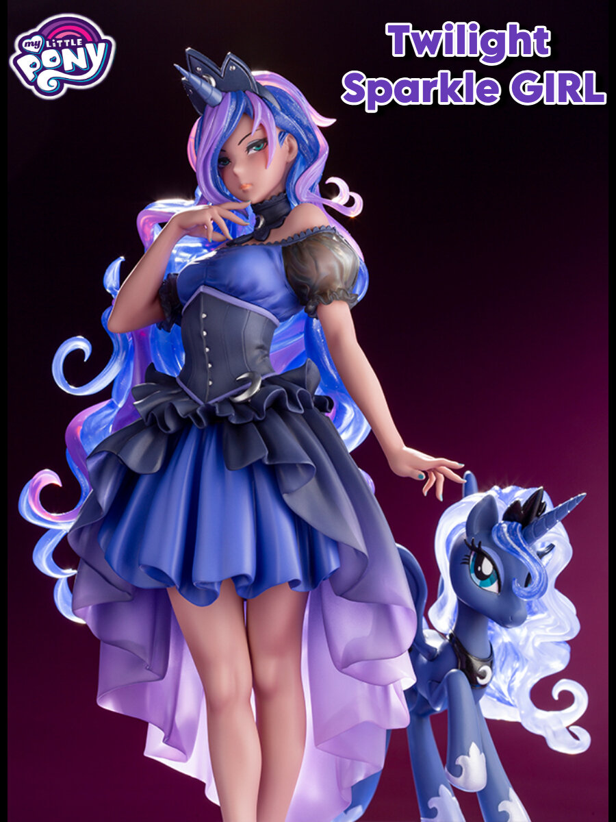 Фигурка пони My Little Pony "Принцесса Луна" от BIMA Toy, коллекционная, пластик, 23 см, синяя